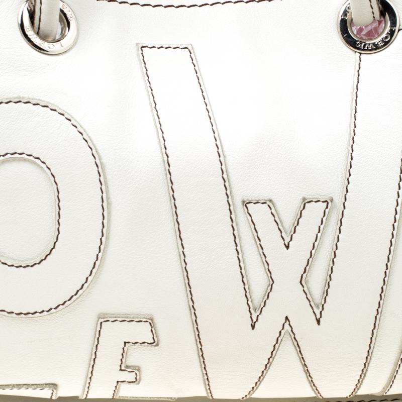 Loewe White Leather Shopping Tote For Sale at 1stDibs | loewe white ...