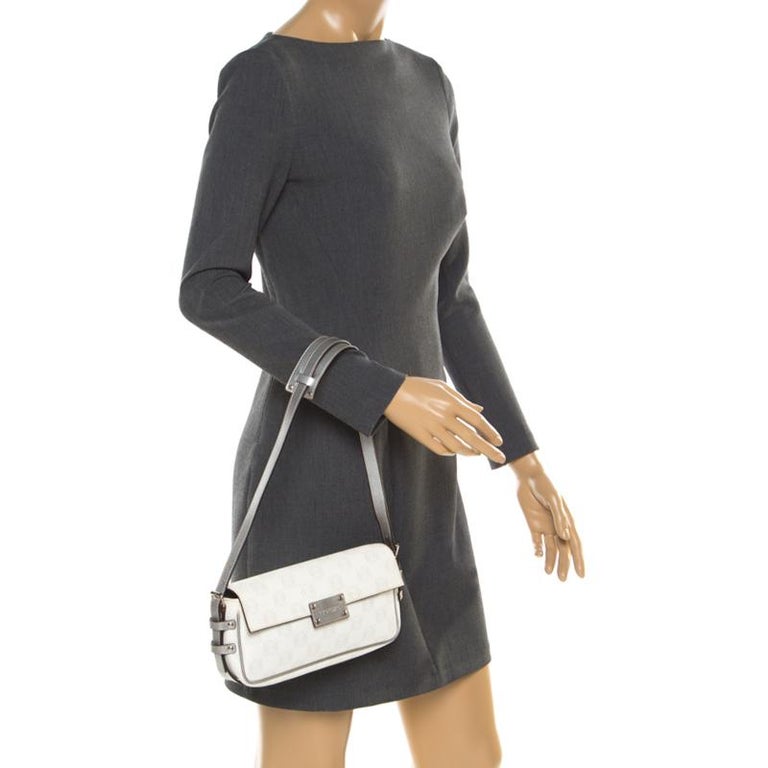 Loewe White Signature Printed PVC Shoulder Bag For Sale at 1stDibs ...