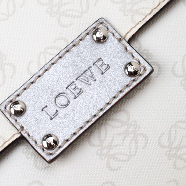 Loewe White Signature Printed PVC Shoulder Bag For Sale at 1stDibs ...
