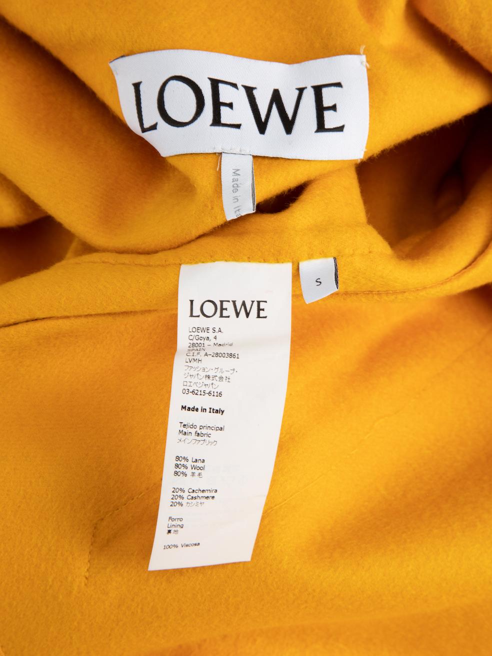 Loewe Women's Mustard Yellow Wool Long Coat at 1stDibs