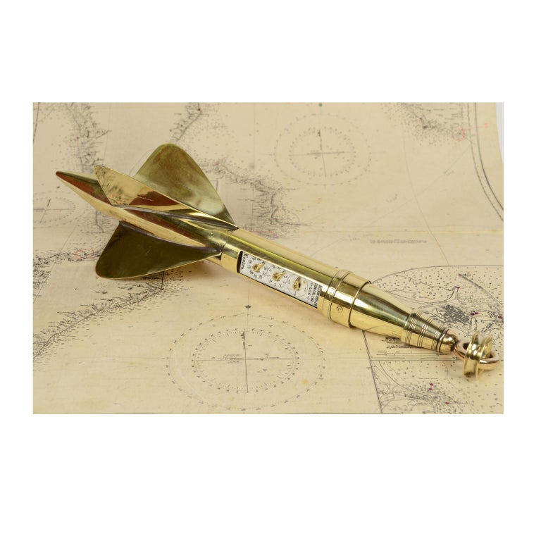 Log or Nautical Speedometer Made of Brass in the Shape of a Harpoon ...