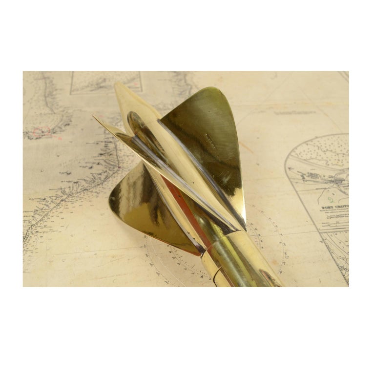 Log or Nautical Speedometer Made of Brass in the Shape of a Harpoon ...