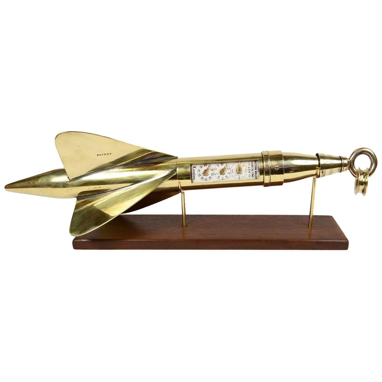 Log or Nautical Speedometer Made of Brass in the Shape of a Harpoon ...