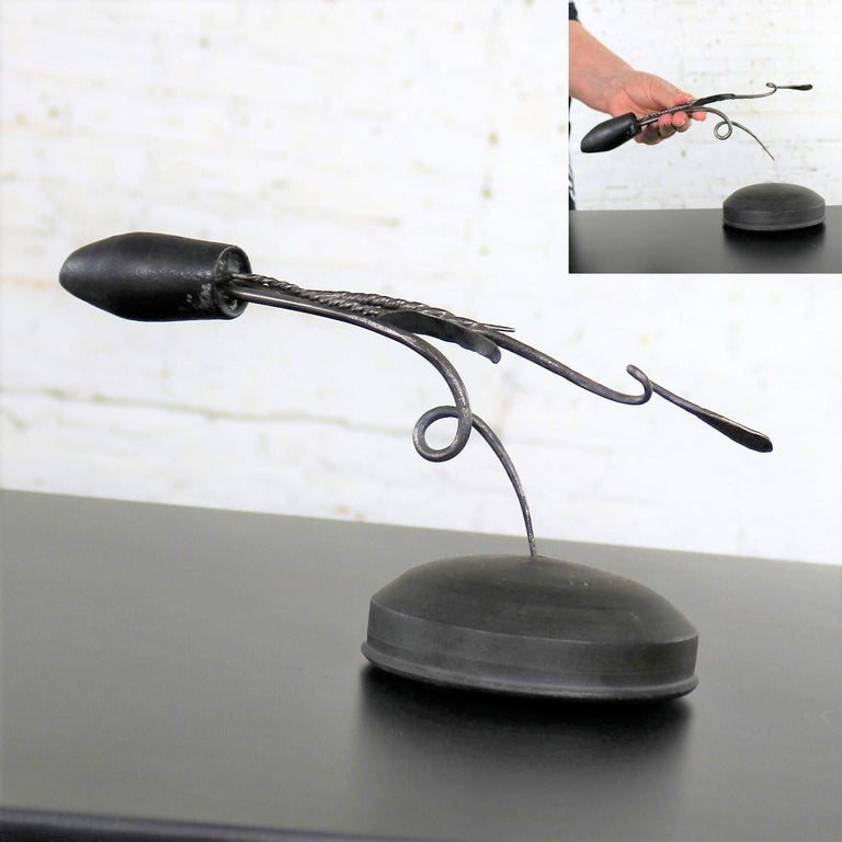 Loligo or Squid Metal Sculptures on Stone and Ceramic Bases by Larry ...