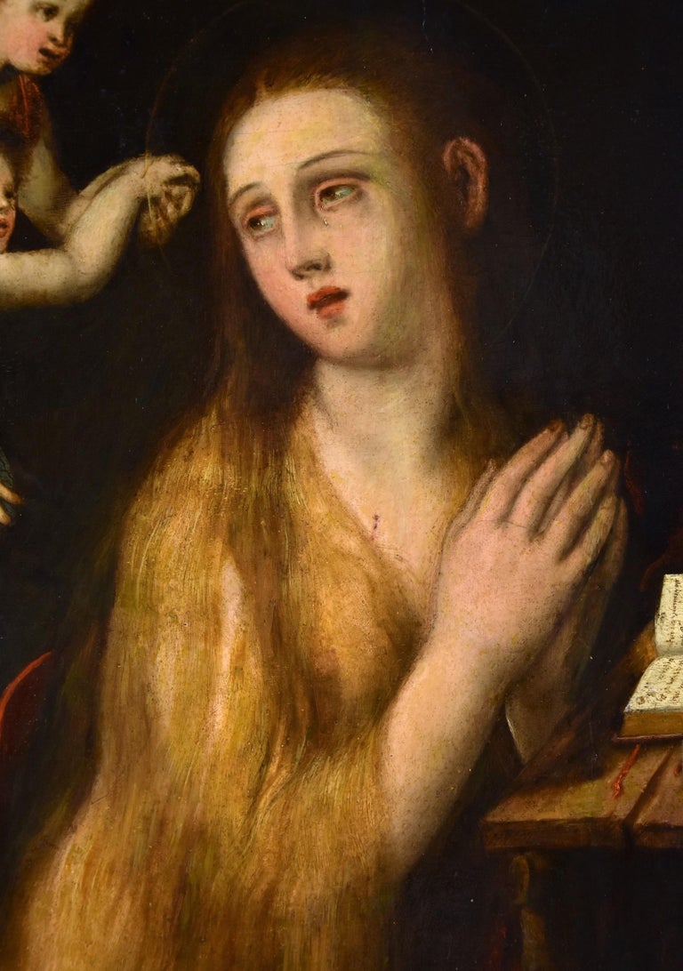 Magdalene Angels Lombard School 16/17th Century Paint Oil on canvas Old Master For Sale at 1stDibs