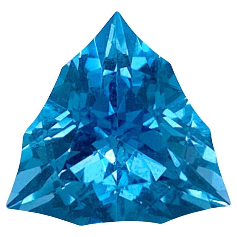 London Blue Topaz Fancy Gemstone 3.81 Carats Cut by Famous Brazilian ...