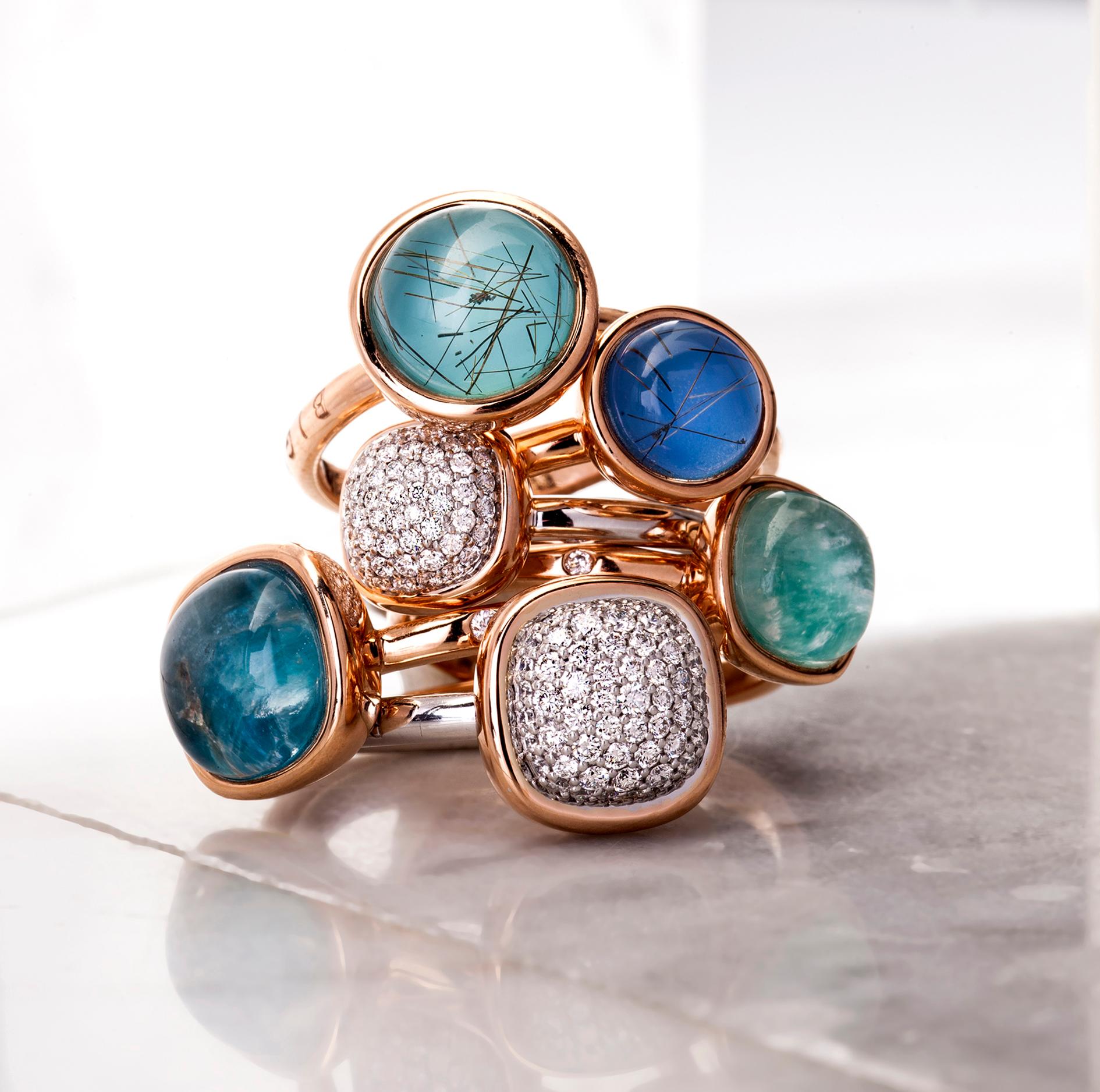 London Blue Topaz Ring in 18ct Gold by Bigli For Sale at 1stDibs ...
