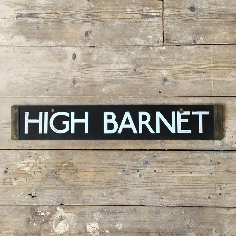 London Underground Tube Destination Board 1938 Morden, High Barnet at ...
