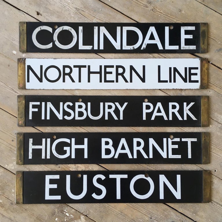 London Underground Tube Destination Board 1938 Morden, High Barnet at ...