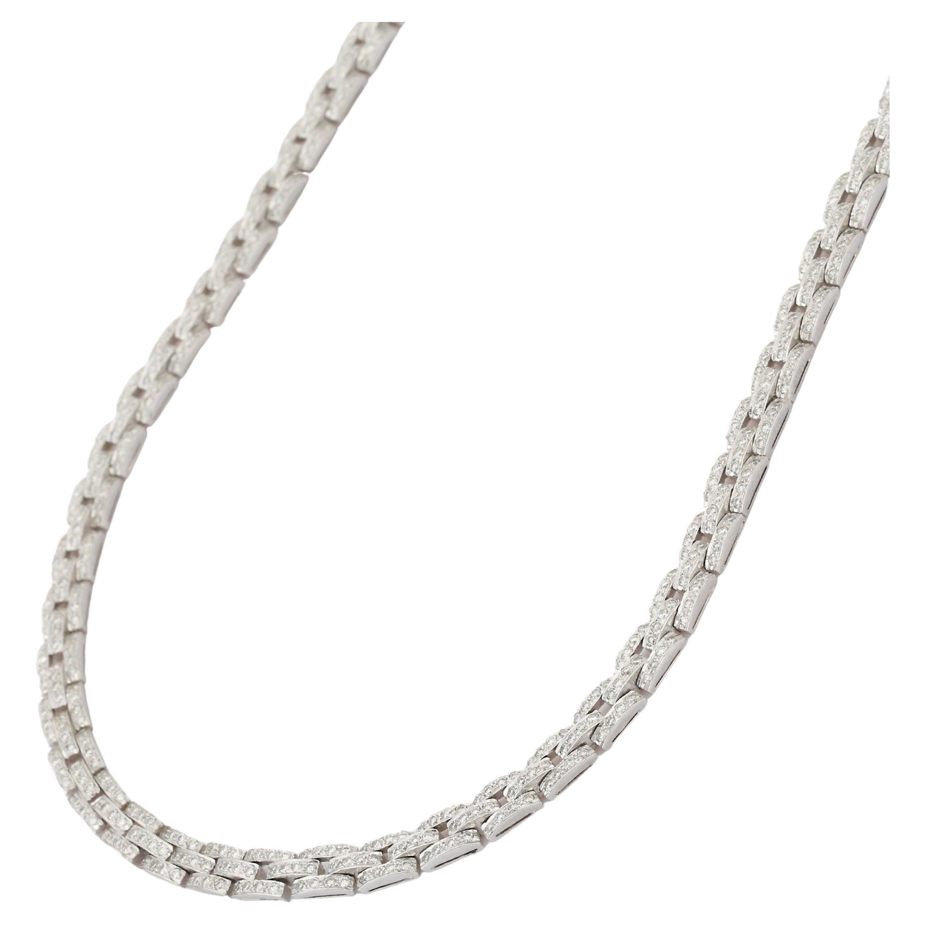 Diamond and Mammoth Ivory Link Necklace For Sale at 1stDibs
