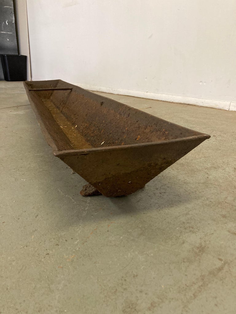 Long 73" Antique Cast Iron Feeding Trough at 1stDibs