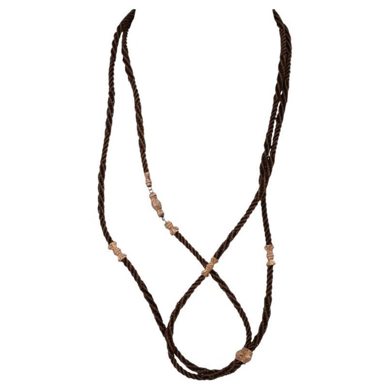 Long Chain Made of Braided Hair For Sale at 1stDibs