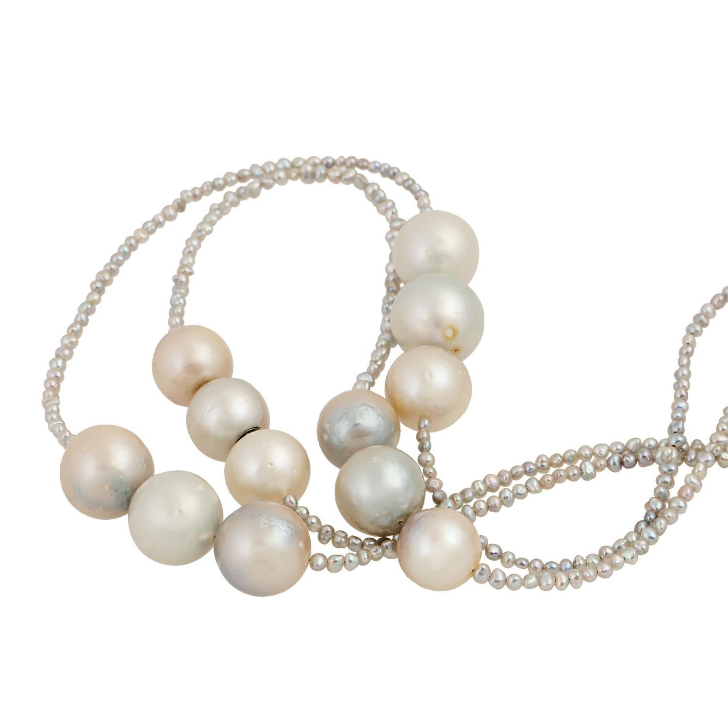 Long Chain with 18 South Sea Pearls For Sale at 1stDibs | pearls long ...