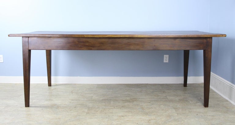 Long Chestnut Farm Table, Custom Made for Briggs House at 1stDibs
