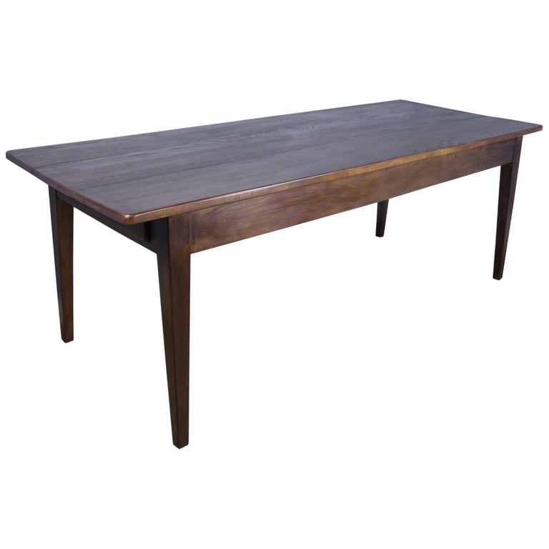 Long Chestnut Farm Table, Custom Made for Briggs House at 1stDibs