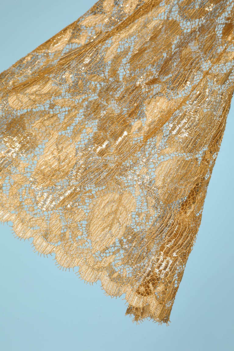 Long coat in gold lace For Sale at 1stDibs