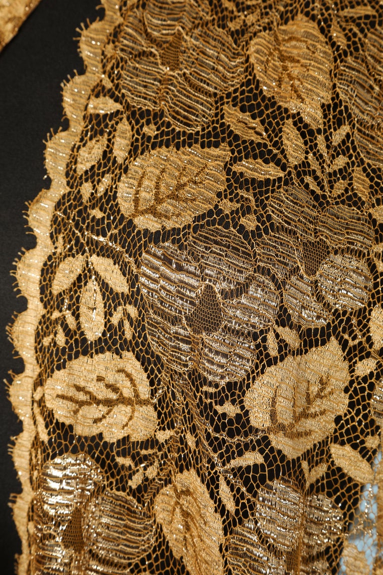 Long coat in gold lace For Sale at 1stDibs