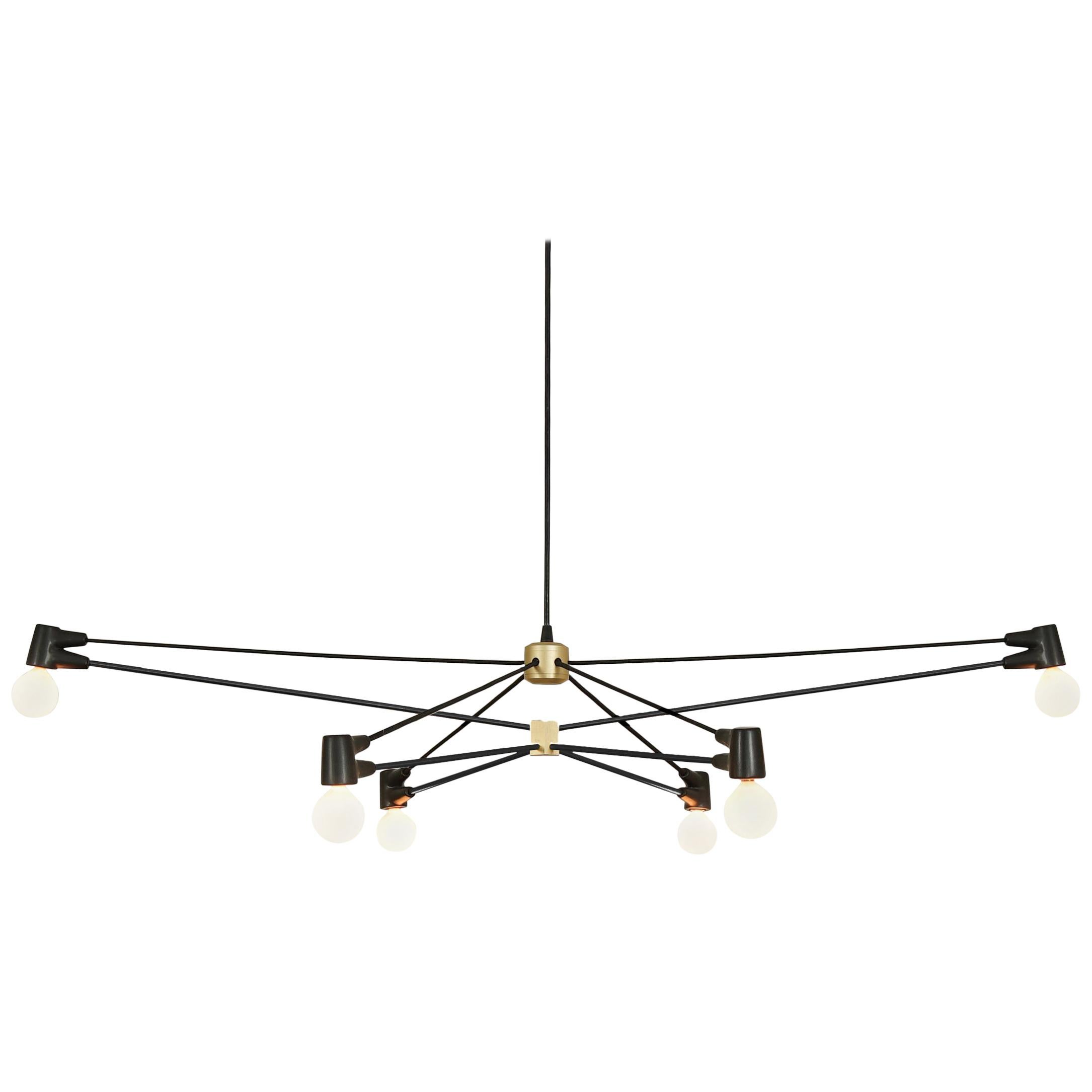 Patrick Townsend Stellar56 Black Chandelier For Sale at 1stDibs