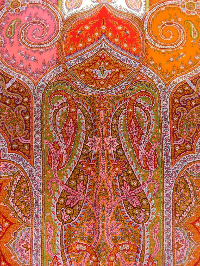 Long French Paisley Shawl with Polychrome Center Circa 1860 For Sale at ...