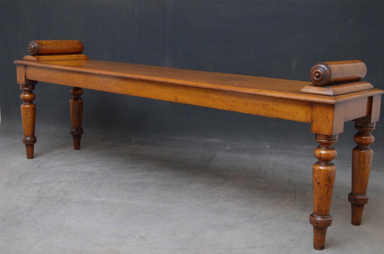 Long George IV Oak Hall Bench at 1stDibs