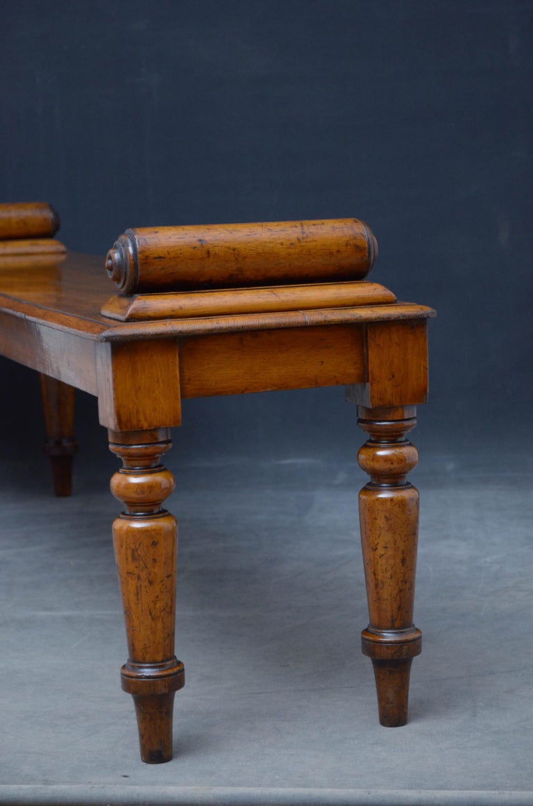 Long George IV Oak Hall Bench at 1stDibs