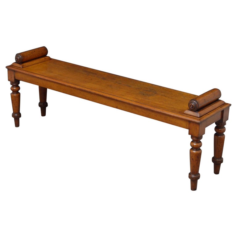 Long George IV Oak Hall Bench at 1stDibs