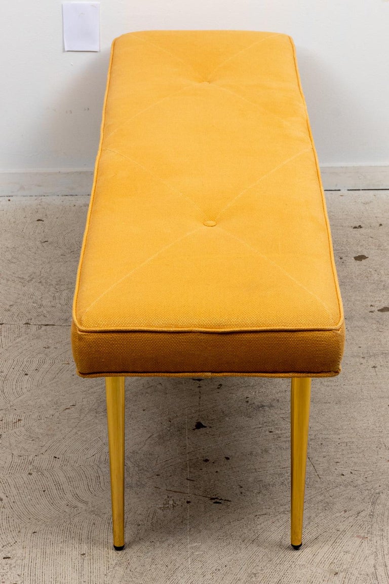 Long Mid-century Style Upholstered Bench For Sale at 1stDibs