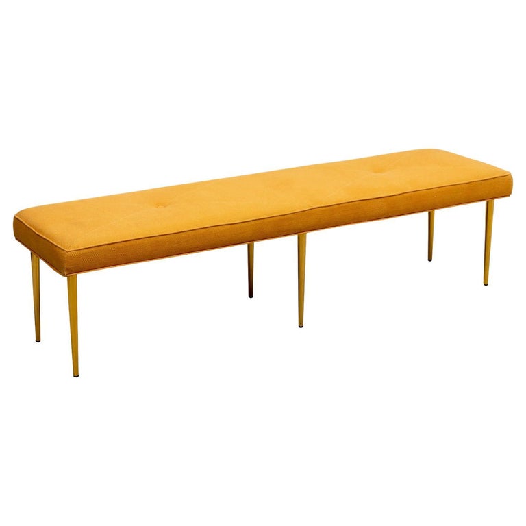 Long Mid-century Style Upholstered Bench For Sale at 1stDibs