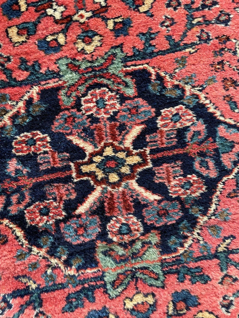 Long and Narrow Plush Vintage Runner, c.1940's For Sale at 1stDibs