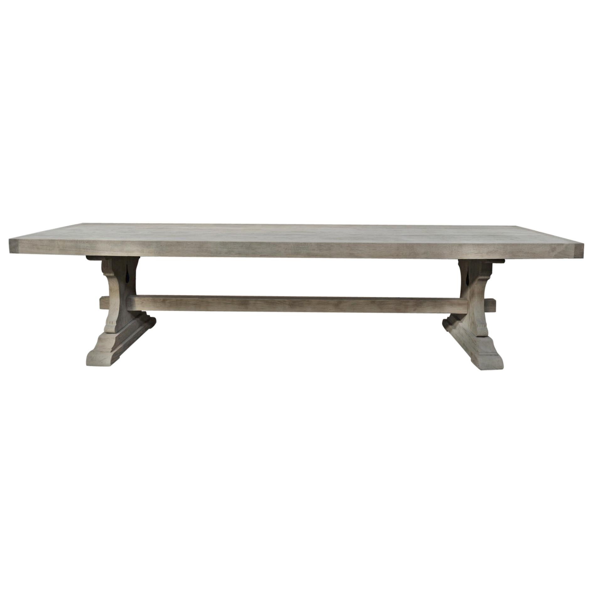 Large 8 Foot Long Wood Dining Table at 1stdibs