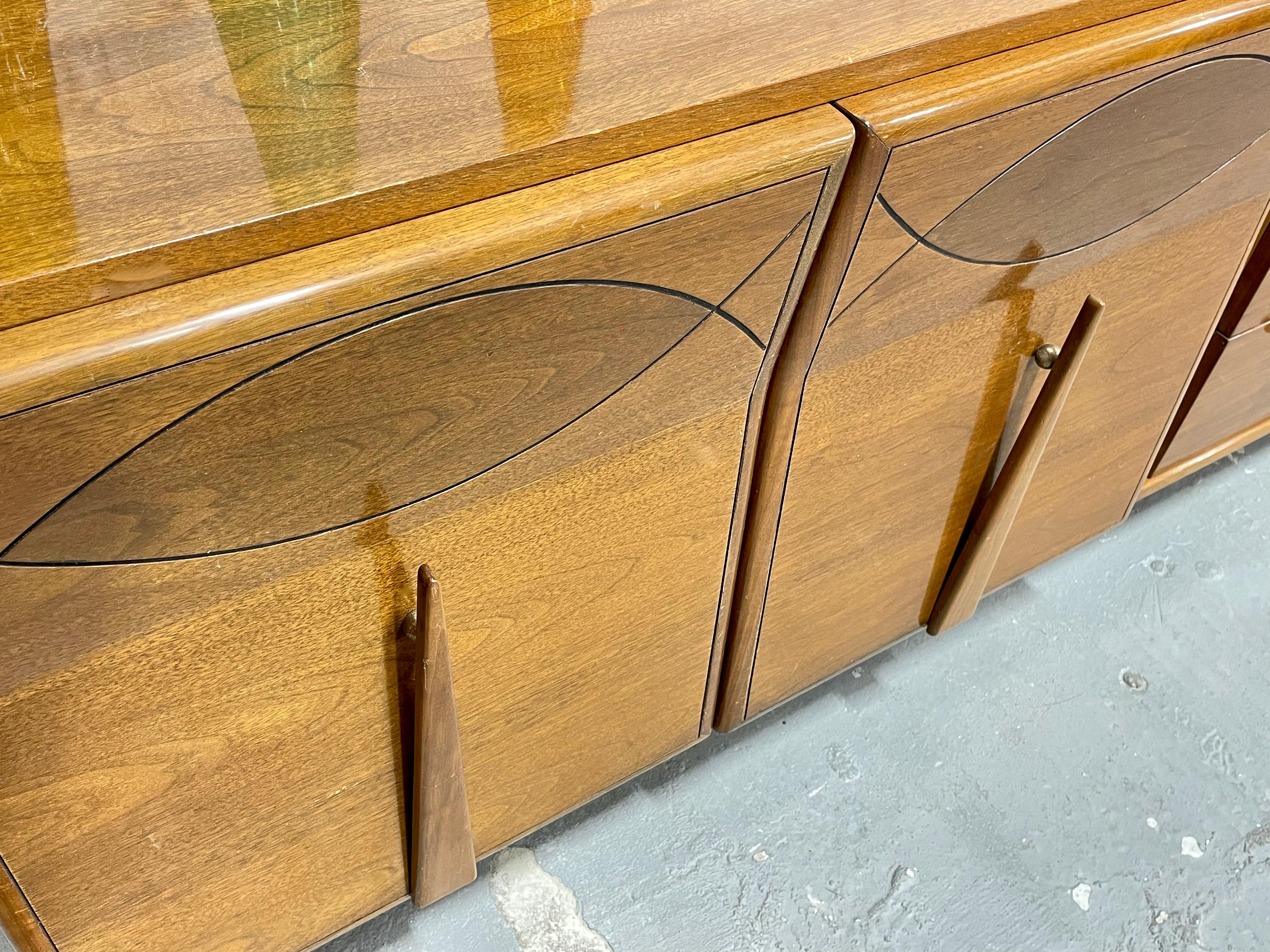 LONG + OUTSTANDING Mid Century Modern "ORIGAMI" Dresser, c. 1960's For ...