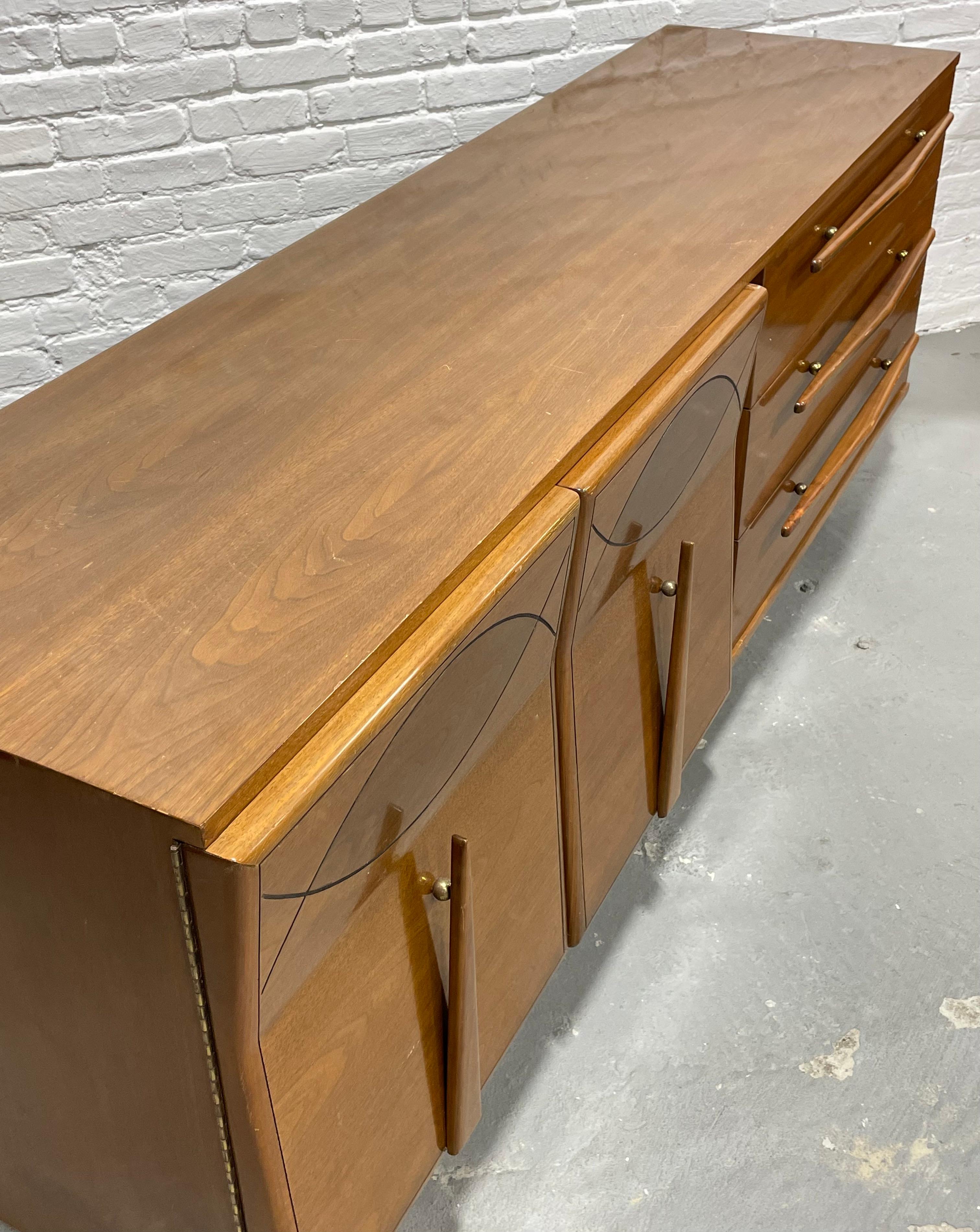 LONG + OUTSTANDING Mid Century Modern "ORIGAMI" Dresser, c. 1960's For ...