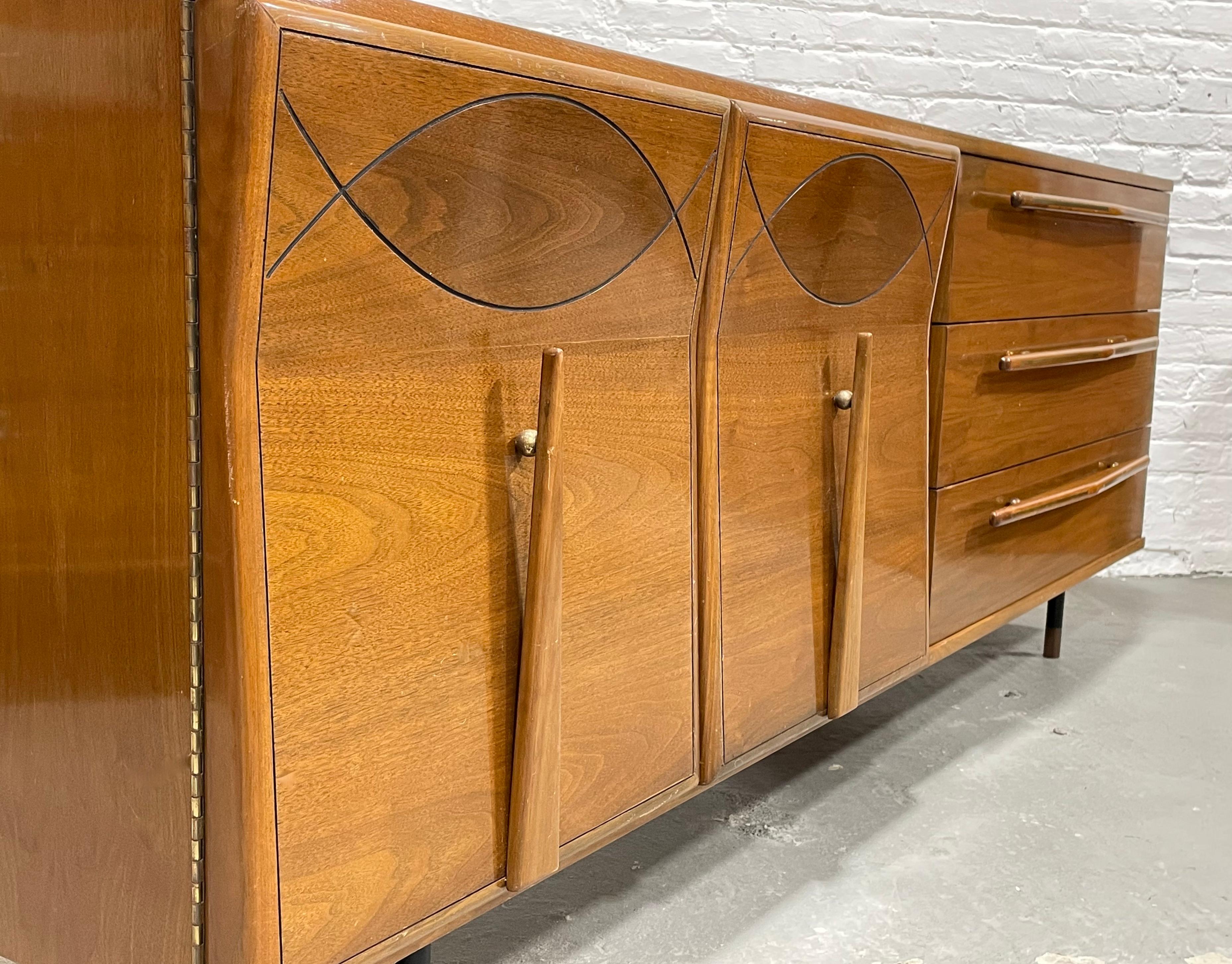 LONG + OUTSTANDING Mid Century Modern "ORIGAMI" Dresser, c. 1960's For ...