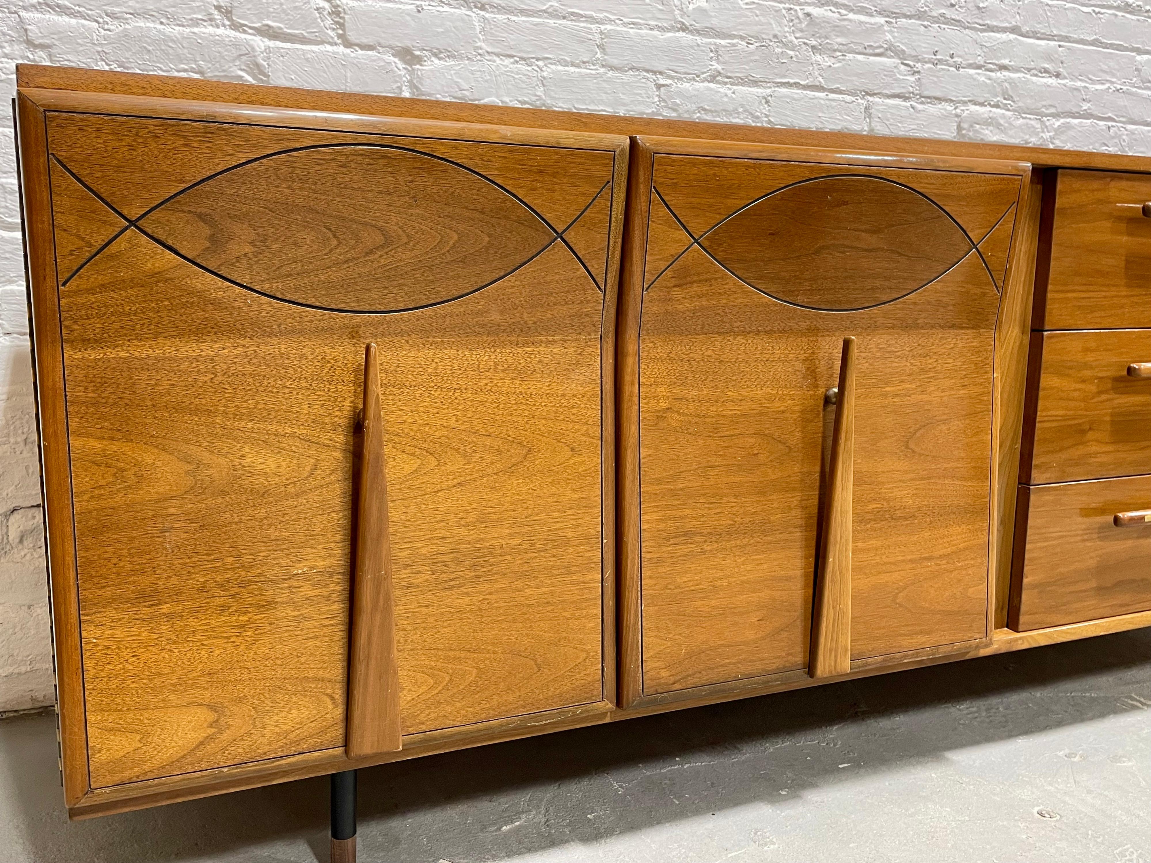LONG + OUTSTANDING Mid Century Modern "ORIGAMI" Dresser, c. 1960's For ...
