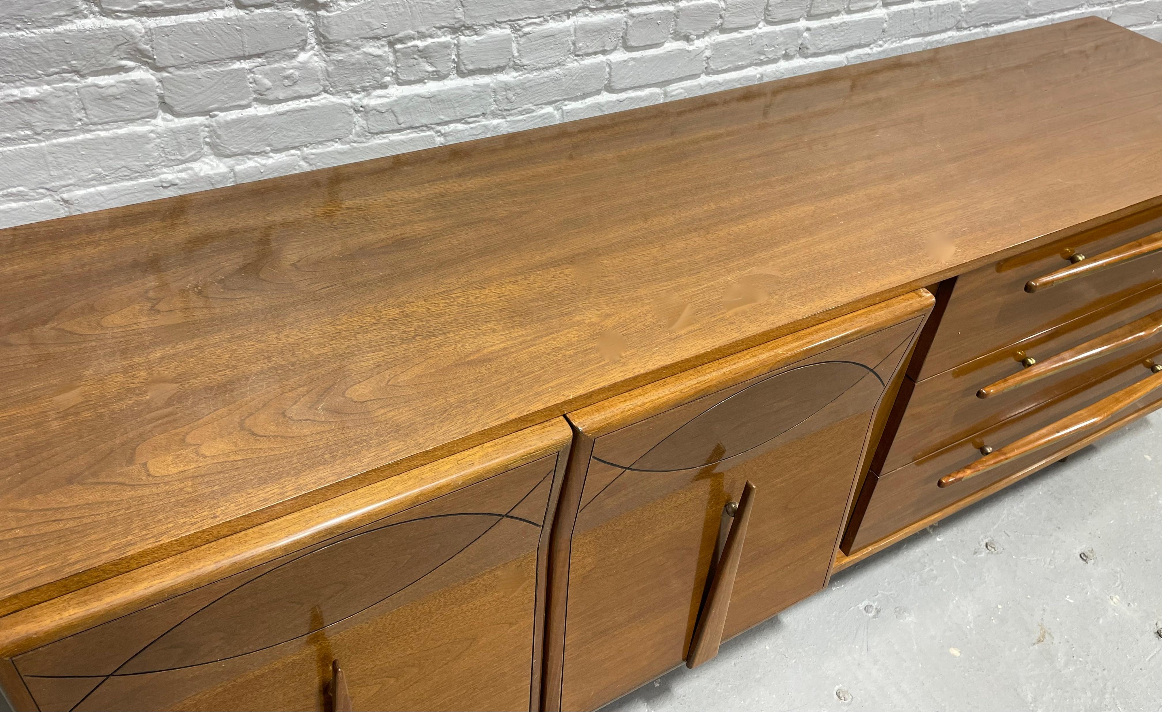 LONG + OUTSTANDING Mid Century Modern "ORIGAMI" Dresser, c. 1960's For ...