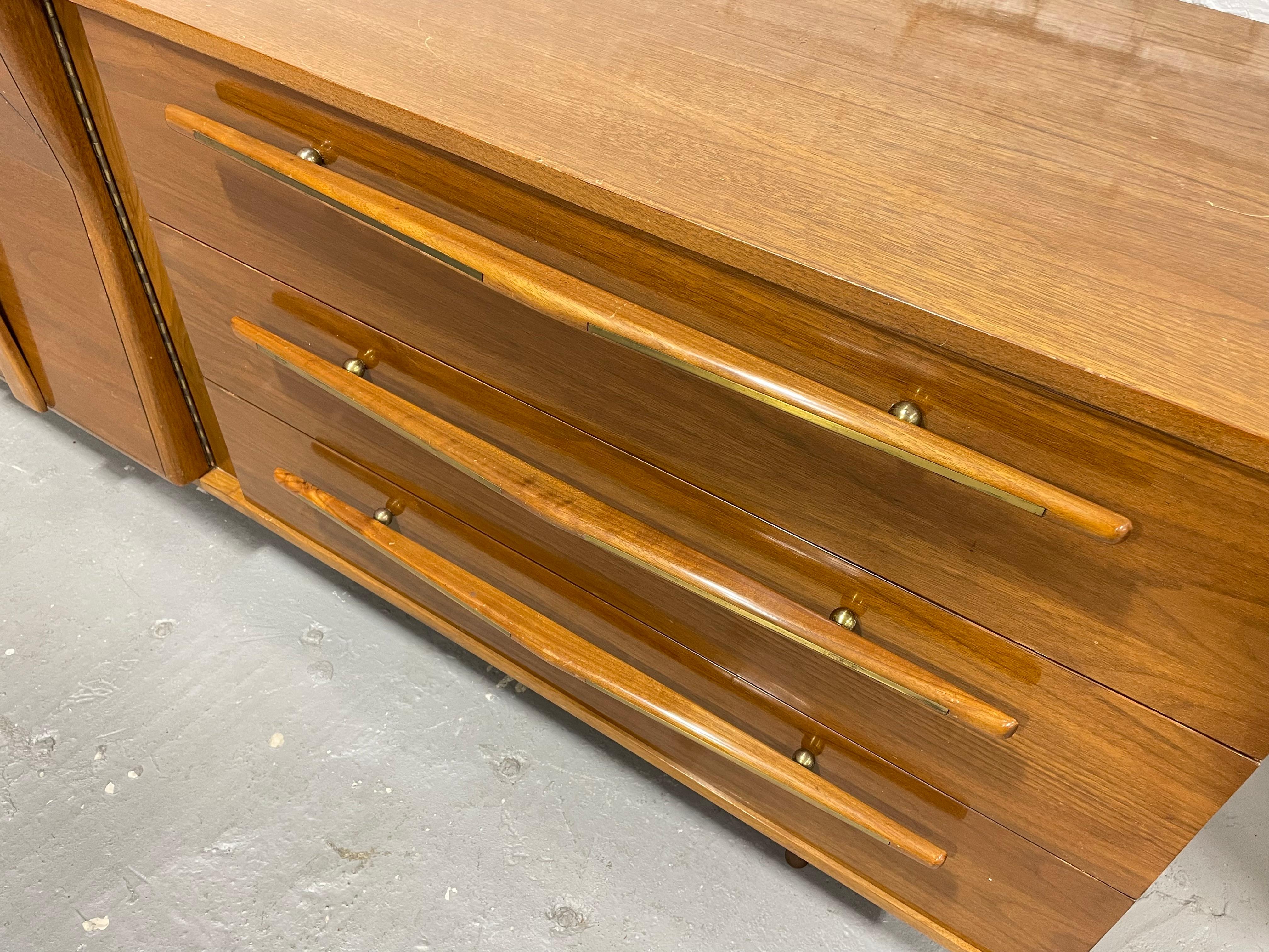 LONG + OUTSTANDING Mid Century Modern "ORIGAMI" Dresser, c. 1960's For ...