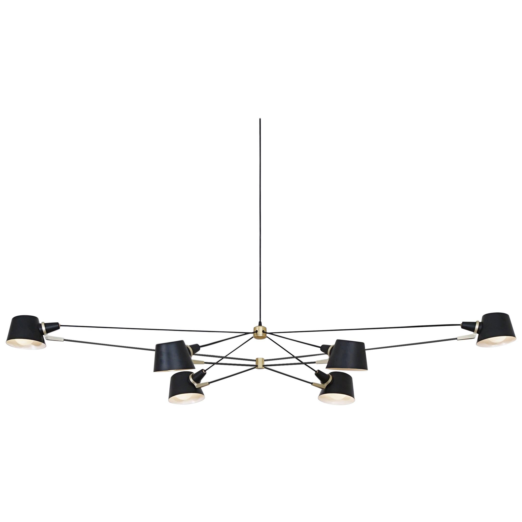 Pivot 3 Arm Pendant Black by Ravenhill Studio For Sale at 1stDibs ...