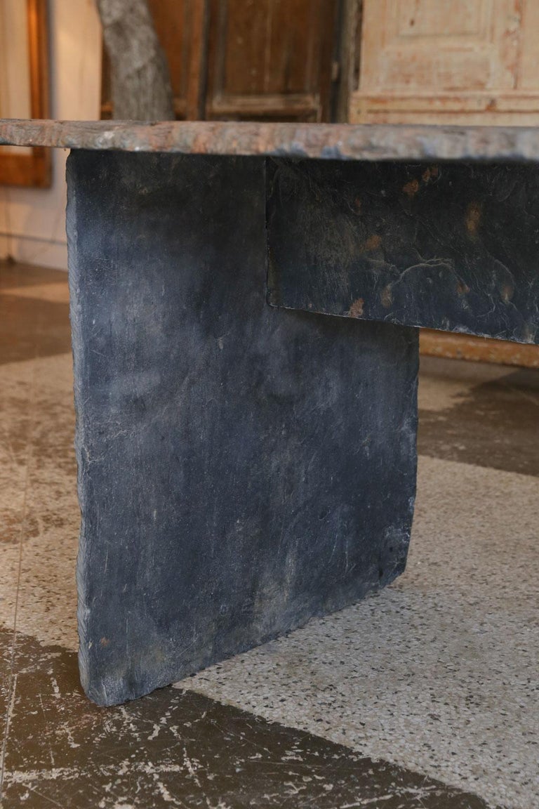 Long Slate Dining Table at 1stDibs