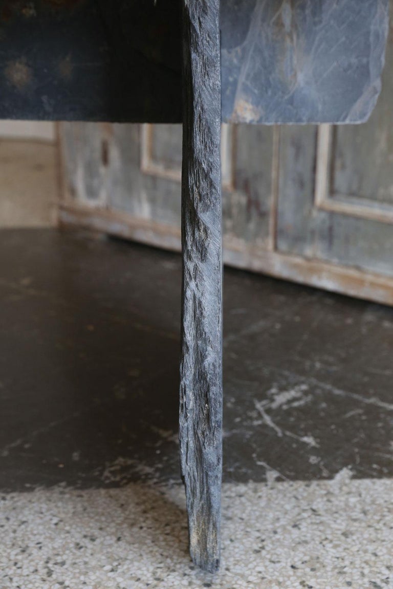 Long Slate Dining Table at 1stDibs