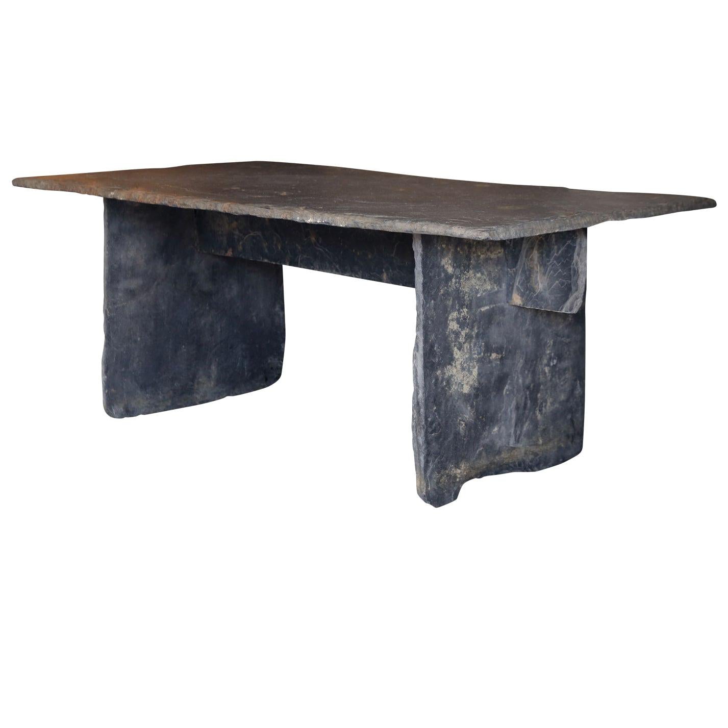 Rectangular Slate Table from the Loire Valley at 1stdibs