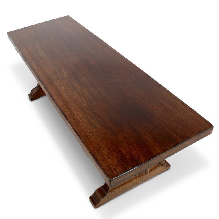 Long Solid-Plank Trestle Table from France at 1stDibs