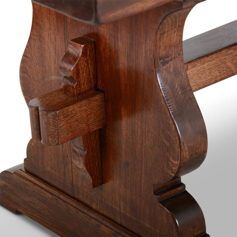 Long Solid-Plank Trestle Table from France at 1stDibs