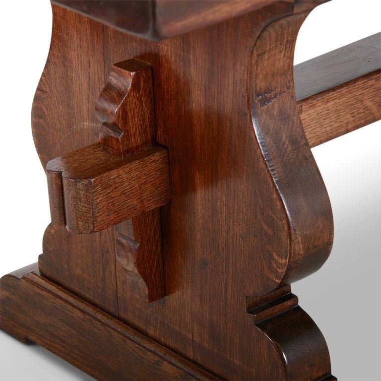 Long Solid-Plank Trestle Table from France at 1stDibs