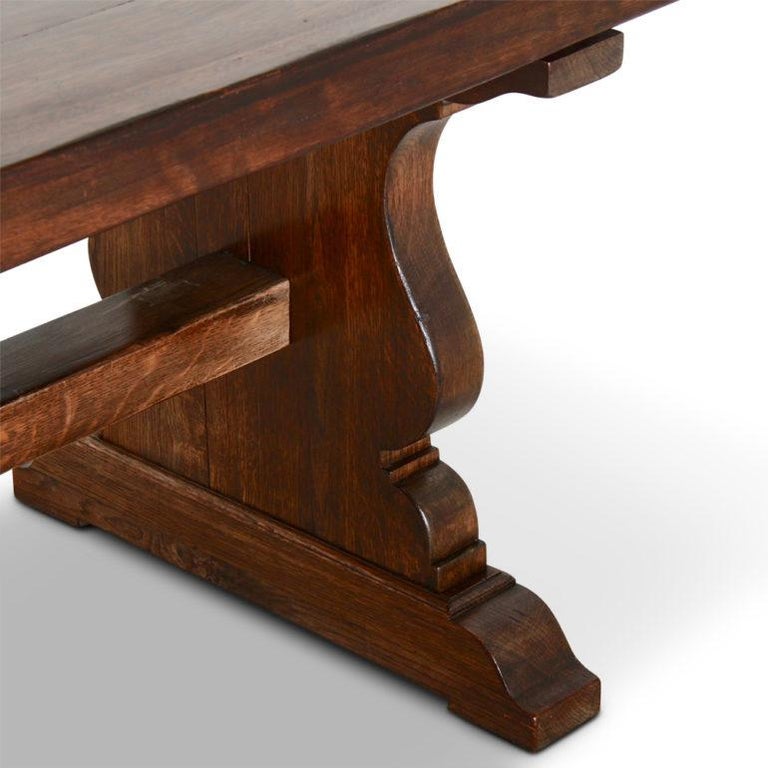 Long Solid-Plank Trestle Table from France at 1stDibs