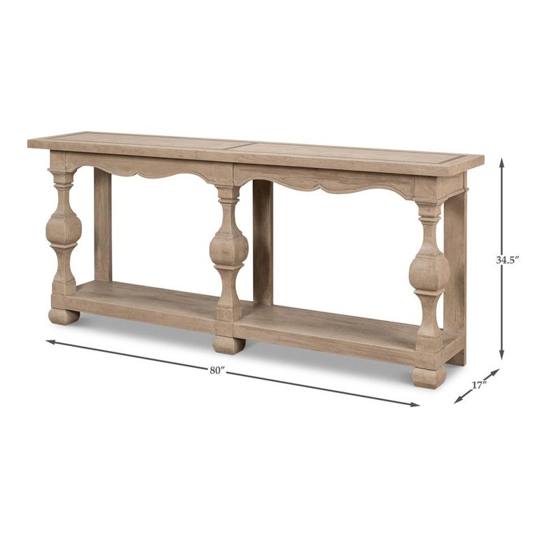 Long Transitional Console Table For Sale at 1stDibs