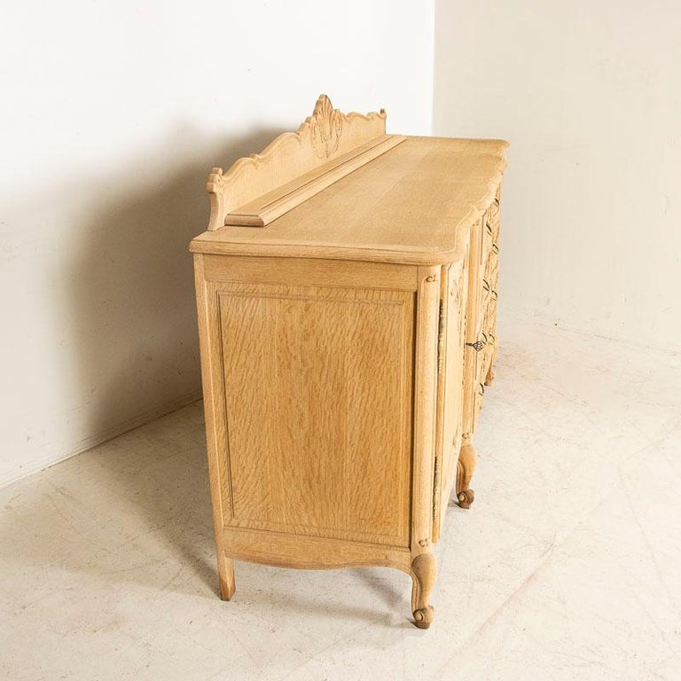 Long Vintage Buffet Sideboard of Bleached Oak from France For Sale at ...