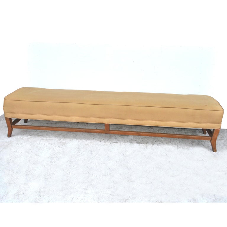 7ft Mid Century Bench For Sale at 1stDibs