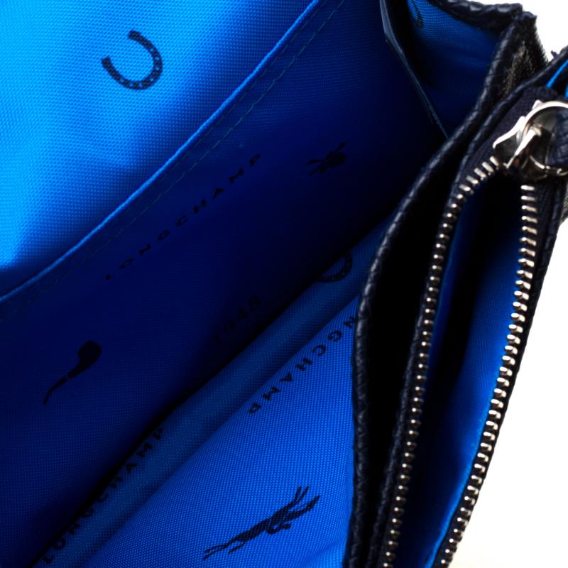 Longchamp Blue Leather Quadri Crossbody Bag For Sale at 1stDibs ...