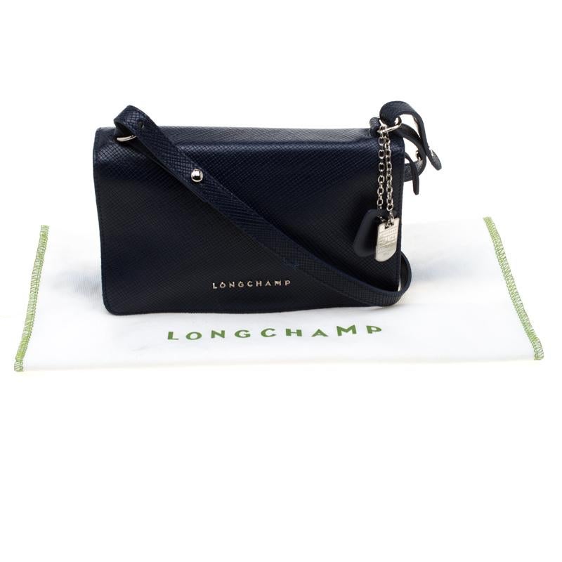 Longchamp Blue Leather Quadri Crossbody Bag For Sale at 1stDibs ...