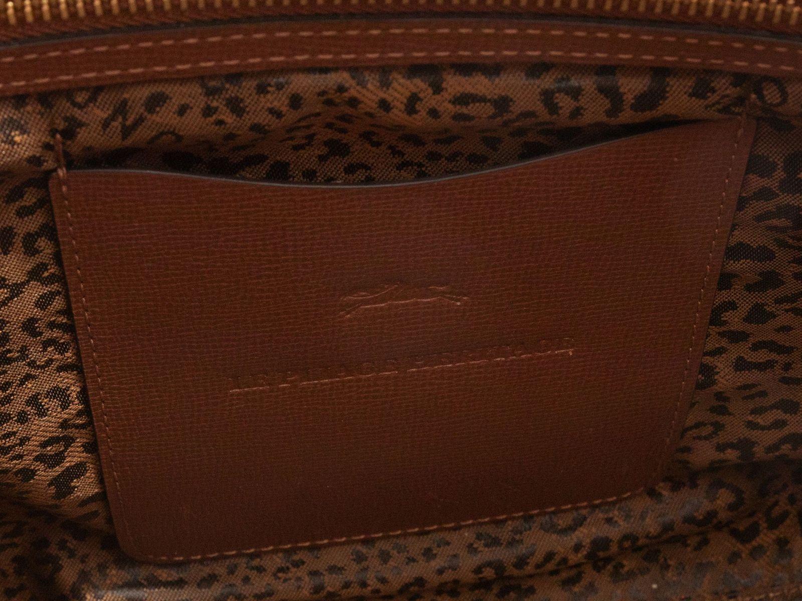 Longchamp Brown Leather Tote Bag For Sale at 1stDibs | longchamp bag ...